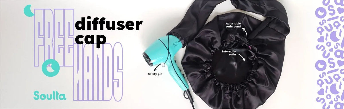 SATIN DIFFUSER HAIR DRYING CAP – What a Curl Wants
